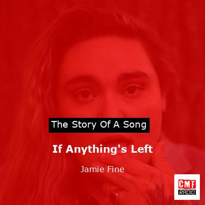The story and meaning of the song 'If Anything's Left - Jamie Fine The story and meaning of the song 'If Anything's Left - Jamie Fine