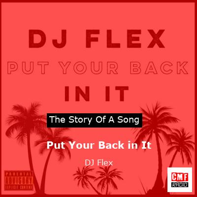 The story and meaning of the song 'Put Your Back in It - DJ Flex